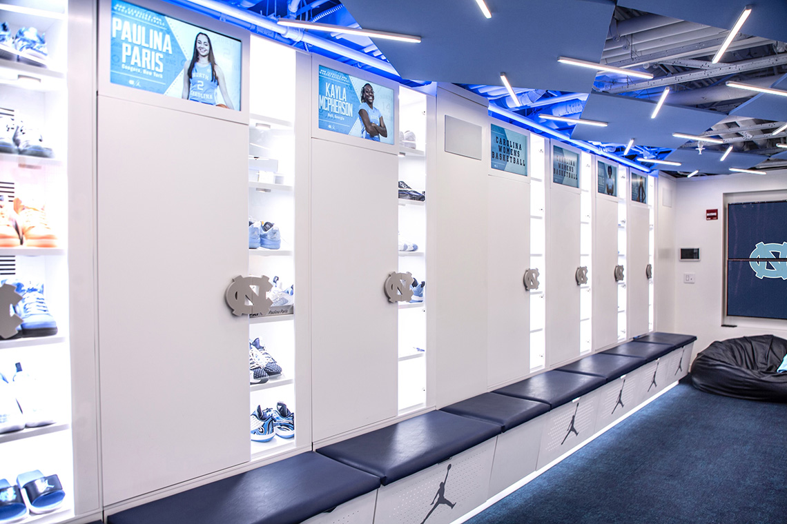 North Carolina Tar Heels Women’s Basketball Lockers | SHIELD Lockers